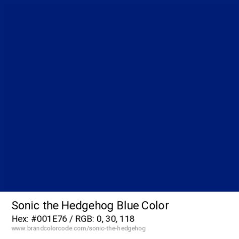 Sonic The Hedgehog Brand Color Codes