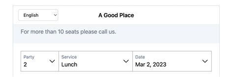 Reservation Form Front End Alex Reservations Wordpress Plugin