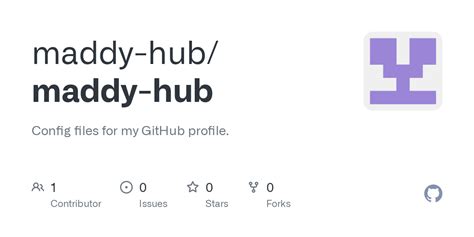 github maddy hub maddy hub config files for my github profile
