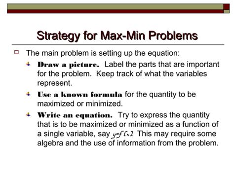 Concepts of Maxima And Minima | PPT | Physics | Science