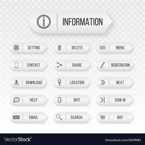 Buttons Contact Us Royalty Free Vector Image Vectorstock