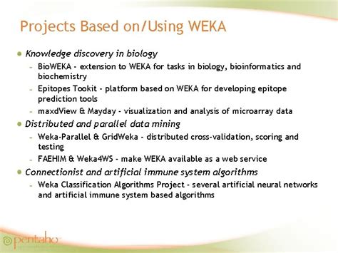 Introduction To Weka Mark Hall Pentaho Corporation Suite