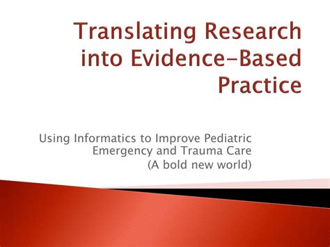 Ppt Translating Research Into Evidence Based Practice Powerpoint Presentation Id3129524