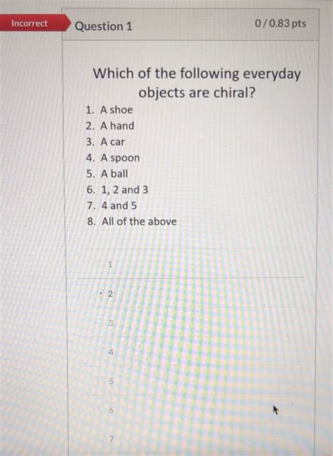 Solved Incorrect Question 1 0083 Pts Which Of The