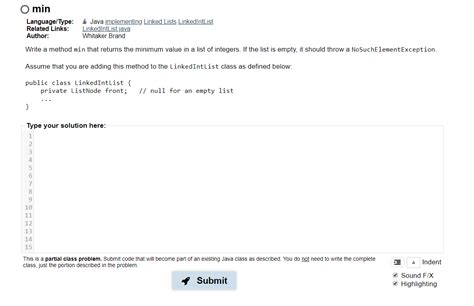 Solved O Min Java Implementing Linked Lists Linkedintlist