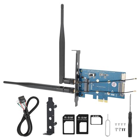 Wireless Dual Band Adapter With Sim Card Holder Mini Pci E To Pci E 1x Wireless Dual Band Adapter With Sim Card Holder Mini Pci E To Pci E 1x