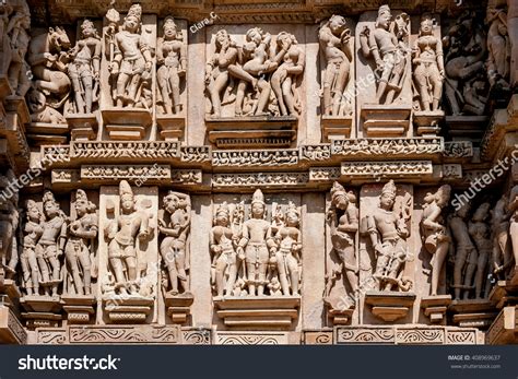 Ancient Erotic Stone Carving Khajuraho Temple Stock Photo Edit Now