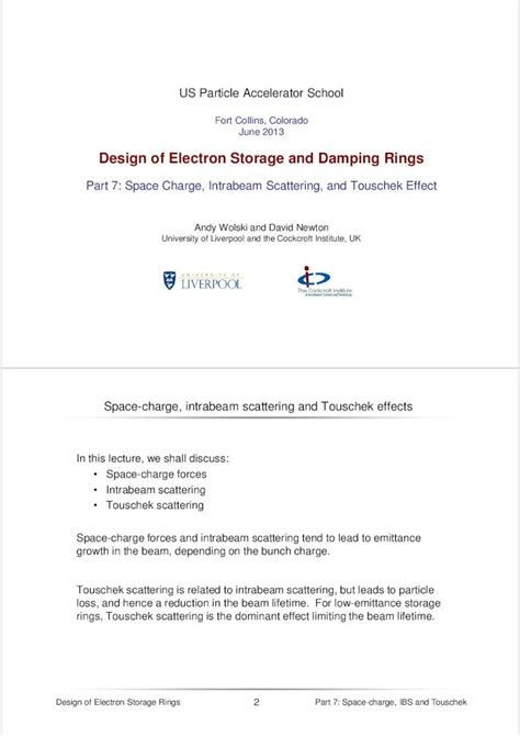 PDF Design Of Electron Storage And Damping Ringsuspas Fnal Gov Materials 13CSU Lecture7