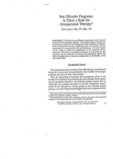 PDF Sex Offender Programs