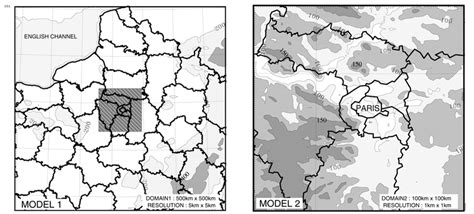 The Two Nested Models Used For The Simulation Elevation Is Displayed