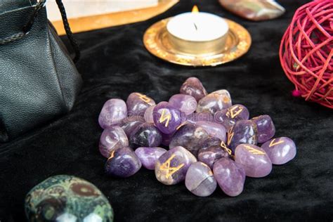 Magic Runes Of Stone Stock Image Image Of Blue Horn 105641701