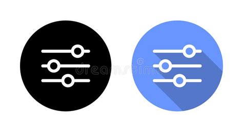 Equalizer Filter Icon With Long Shadow Stock Vector Illustration Of Mixing Filter 329602766