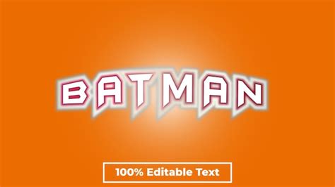 Premium Vector | Batman Editable Text Effect 3d Vector