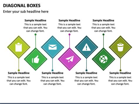 Diagonal Boxes PowerPoint Template PPT Slides
