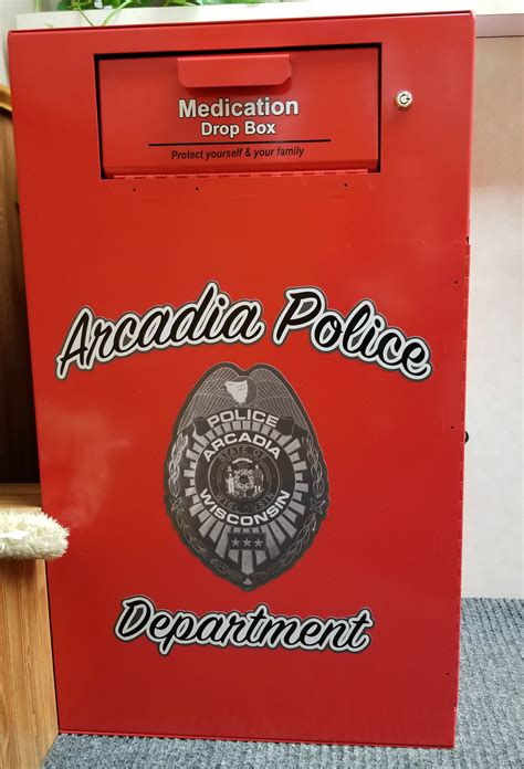 Medication Drop Box City Of Arcadia Wi