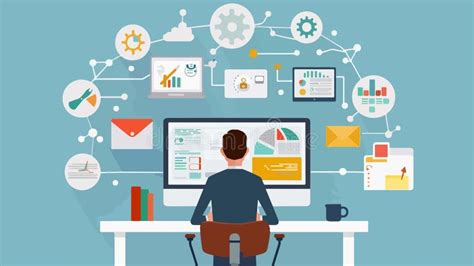 Workflow And Remote Business Communication Concepts Focusing On Remote