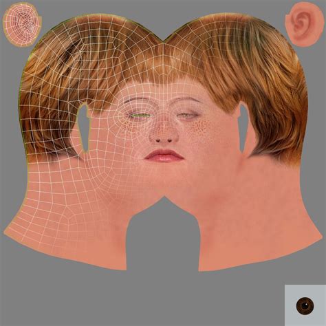 Female Face Uv Texture