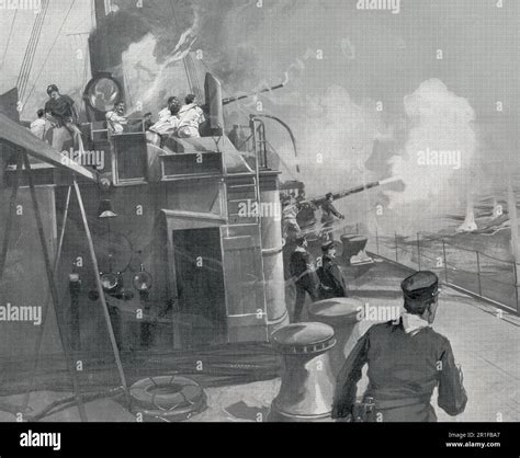 The Auxiliary Cruiser St Paul Repulsing The Spanish Torpedo Boat