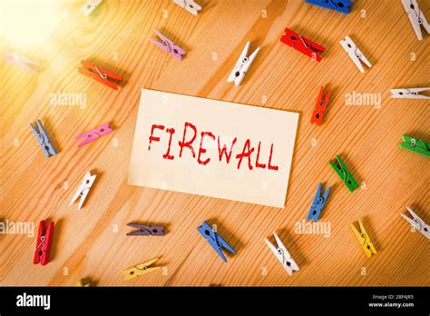 Handwriting Text Firewall Conceptual Photo Protect Network Or System From Unauthorized Access