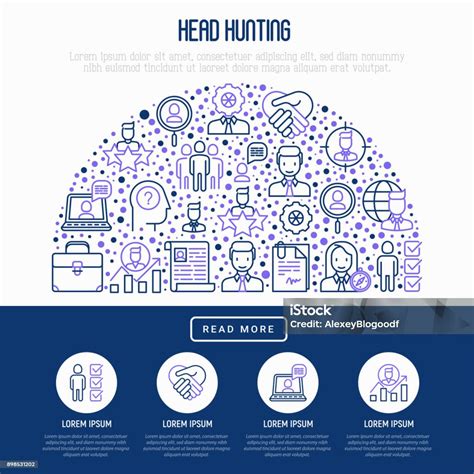 얇은 선 아이콘으로 30 원에 머리 사냥 개념 직원 Hr 관리자 초점 이력서 서류 가방 성과 경력 성장 인터뷰입니다 웹 페이지에 대 한 벡터 일러스트입니다 설문지에 대한
