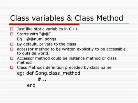PPT Ruby Programming Essentials Classes Objects And Variables PowerPoint Presentation ID