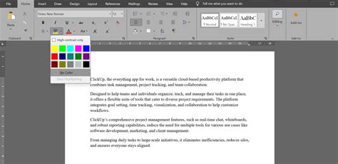 How To Highlight In Word For Better Document Clarity ClickUp