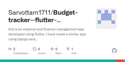 GitHub Sarvottam Budget Tracker Flutter SARVOTTAM This Is An Expense And Finance