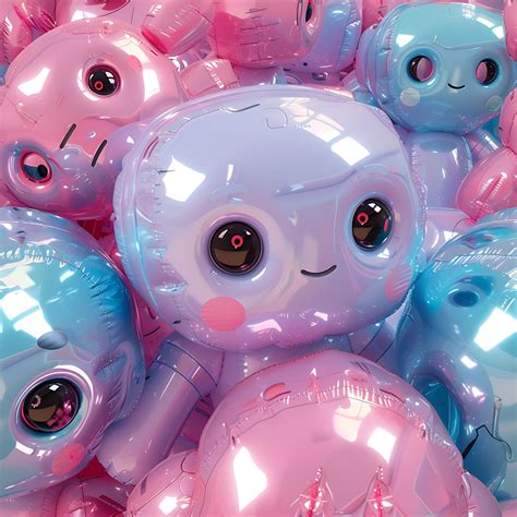 Seamless 4k Pbr Glossy Inflated Toy Vinyl Texture