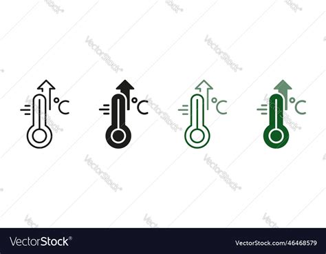 Increased Temperature Of Human Body High Vector Image