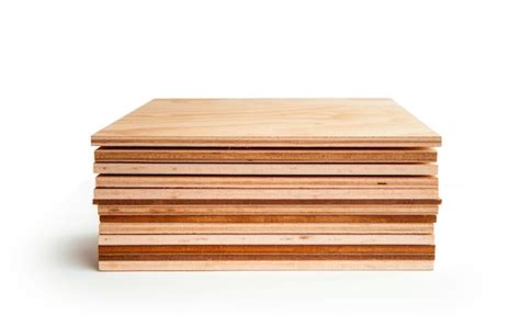 Premium Photo Plywood Sheet Stack On White Background