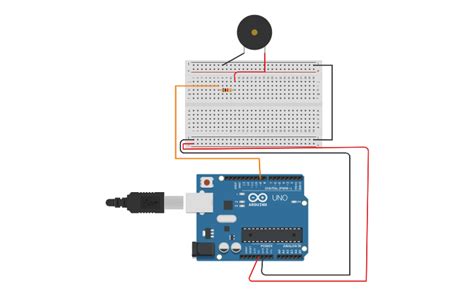 Circuit Design Piezo Alarm Tinkercad
