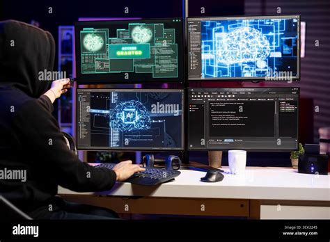 Hacker Doing Ransomware Attacks Using Ai Machine Learning To Hold