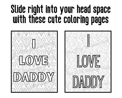 I Love Daddy Coloring Pages For Ddlg Ddlb Daddy Dom Cute Etsy