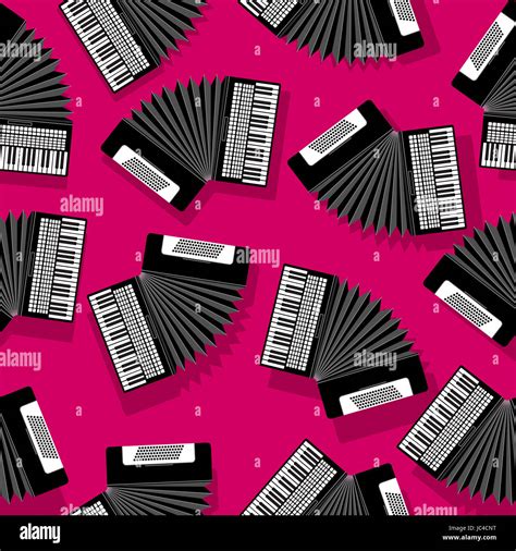 Accordion Instrument Seamless Pattern For Your Design Stock Photo Alamy