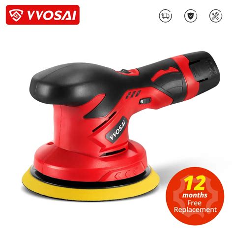 Vvosai 12v 무선 자동차 폴리셔 6 속도 조정 전기 듀얼 액션 무선 자동차 연마 기계 왁싱 전동 공구 차량 광택기 광택