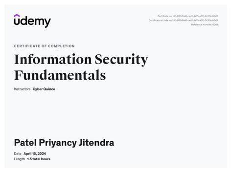 priyancy patel on linkedin cybersecurity udemy cyberquince