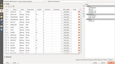 Rearranging Display Order Of Attribute Table Fields Using Qgis
