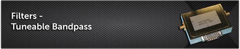 Filters Tuneable Bandpass