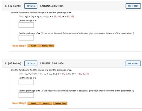 solved 1 [ 12 points details larlinalg8 6 1 001 my notes