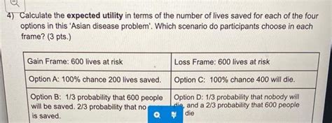 Solved Calculate The Expected Utility In Terms Of The Number Chegg Com