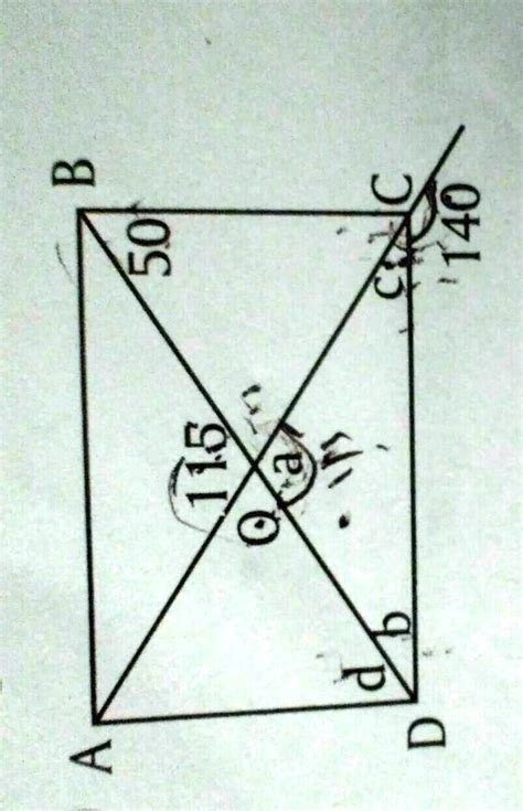 Solved In The Given Figure Abcd Is A Parallelogram Find The Value