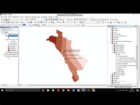 TUTORIAL MEMBUAT PETA CURAH HUJAN DENGAN INTERPOLASI SPLINE PADA ARCGIS