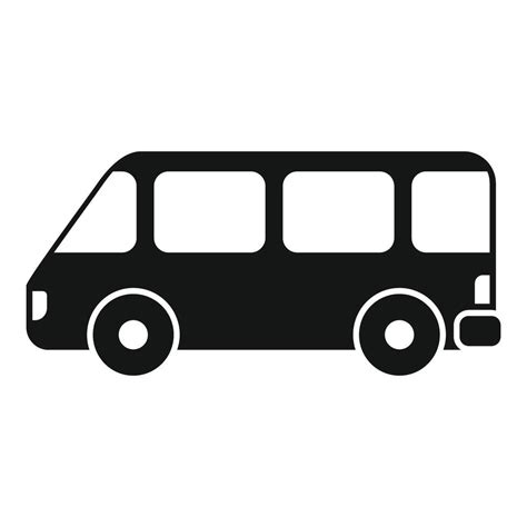 Black Small Passenger Bus Driving On White Background 55588272 Vector