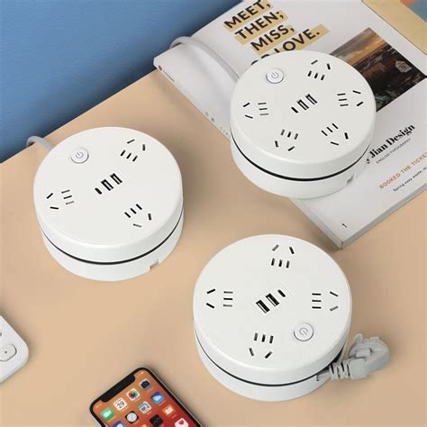 可收纳伸缩插座带线插板家用电插板带快充usb充电拖接线板 虎窝淘