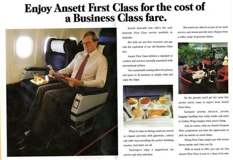 Ansett Australia A Better Class Of Airline Pamphlet