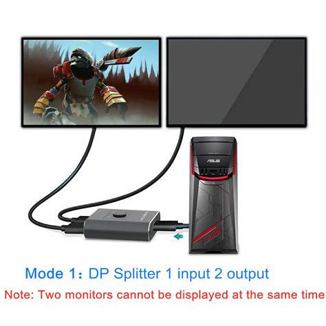 Getuscart Displayport Splitter Bi Directional Dp1 2 Switch 4k 60hz Nowbotuch 2x1 1x2