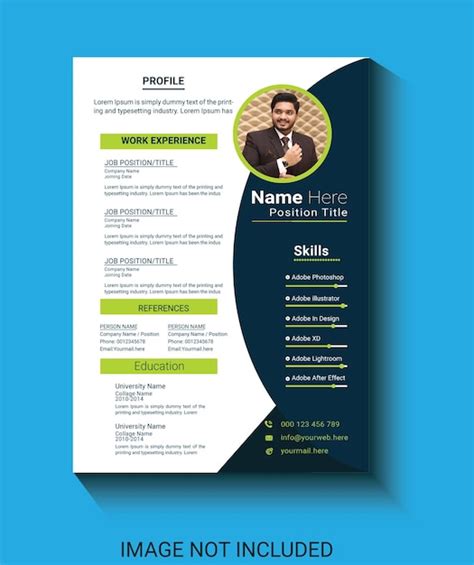 Premium Vector Resume Portfolio And Job Application Design Template
