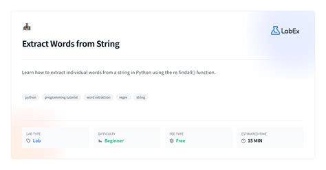 Extrair Palavras De String Em Python Tutorial E Exemplos Labex
