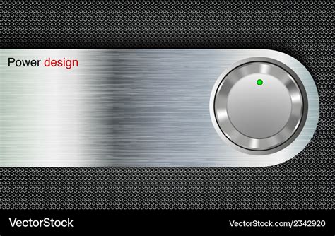 Metallic Button Royalty Free Vector Image Vectorstock