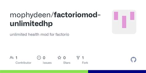 GitHub Mophydeen Factoriomod Unlimitedhp Unlimited Health Mod For Factorio